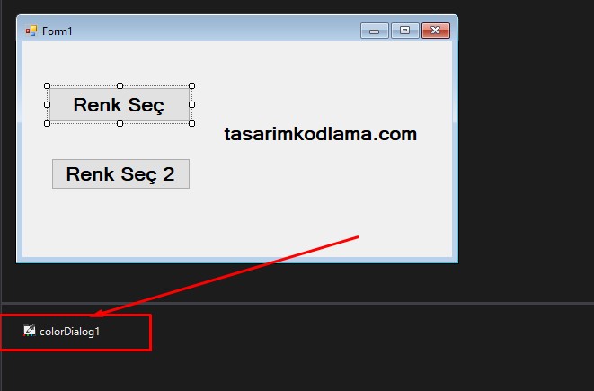 C# ColorDialog Kullanımı – Tasarım Kodlama