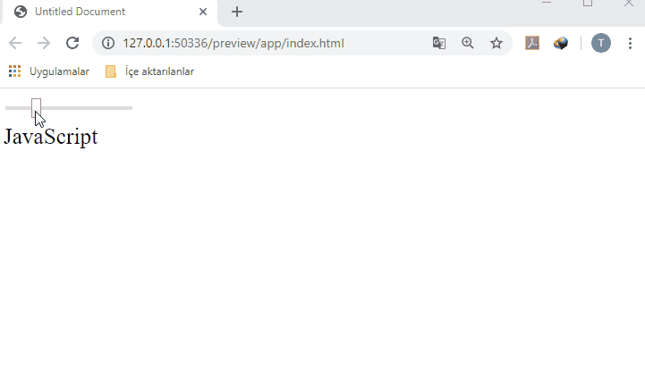 JavaScript Range Kullanımı – FontSize Değiştirme – Tasarım Kodlama